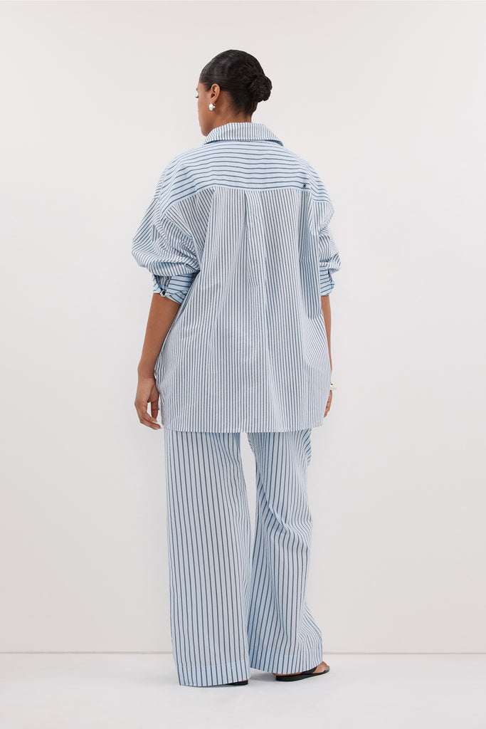SABLE ICE BLUE SILK BLEND SHIRT | Dissh