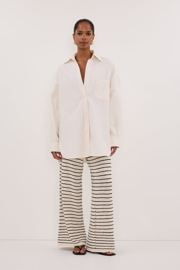 RHEA 2.0 CREAM COTTON SHIRT | Dissh