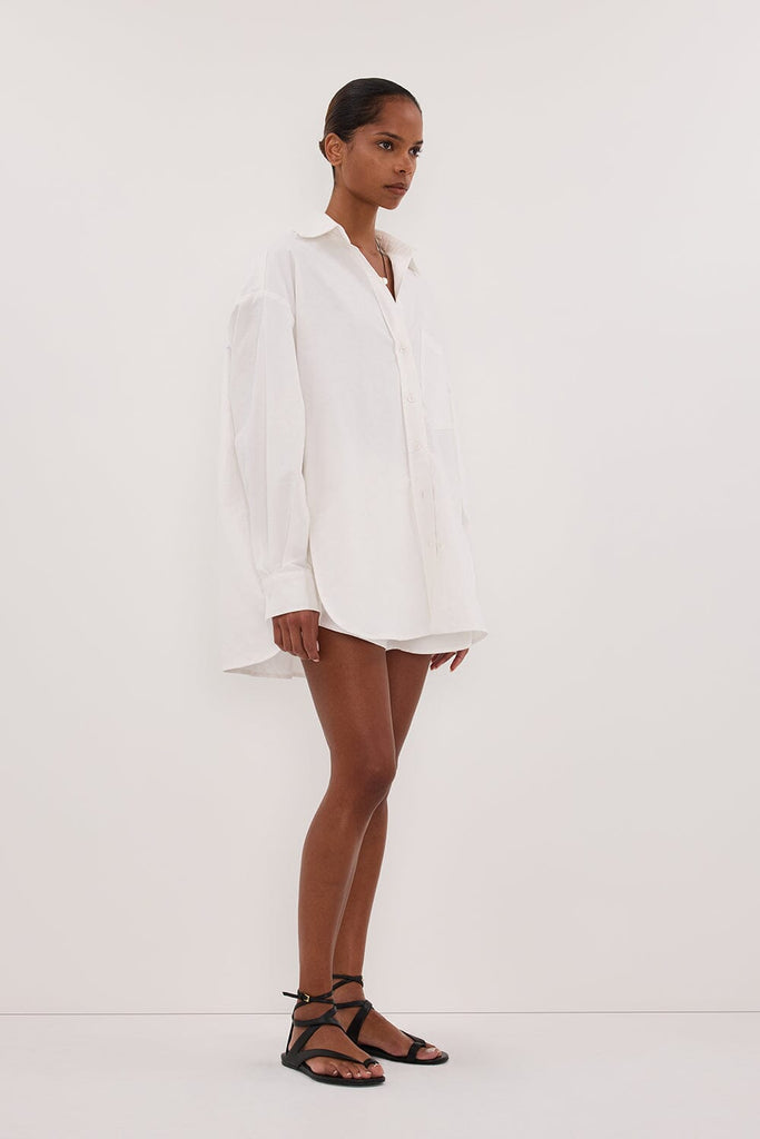 RHEA 2.0 WHITE COTTON SHIRT | Dissh