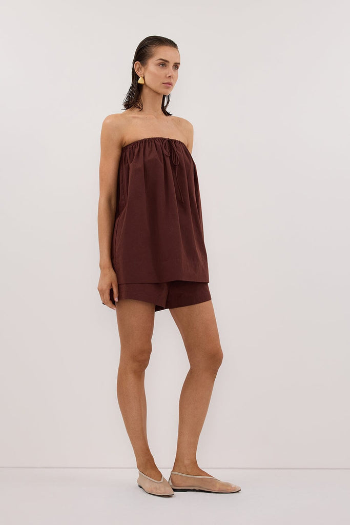 SOMMER CINNAMON POPLIN TOP | Dissh
