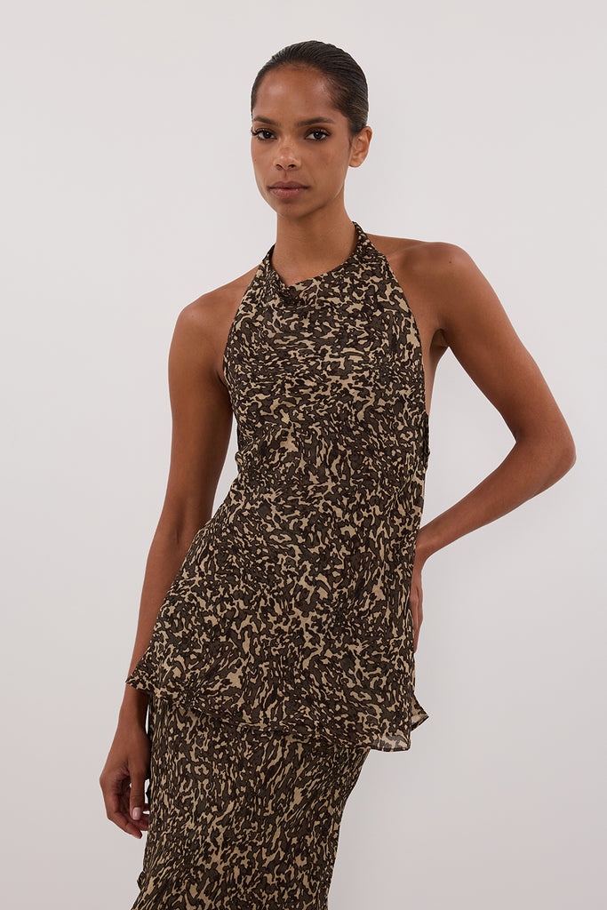 MARVILLA CHOC HALTER TOP | Dissh