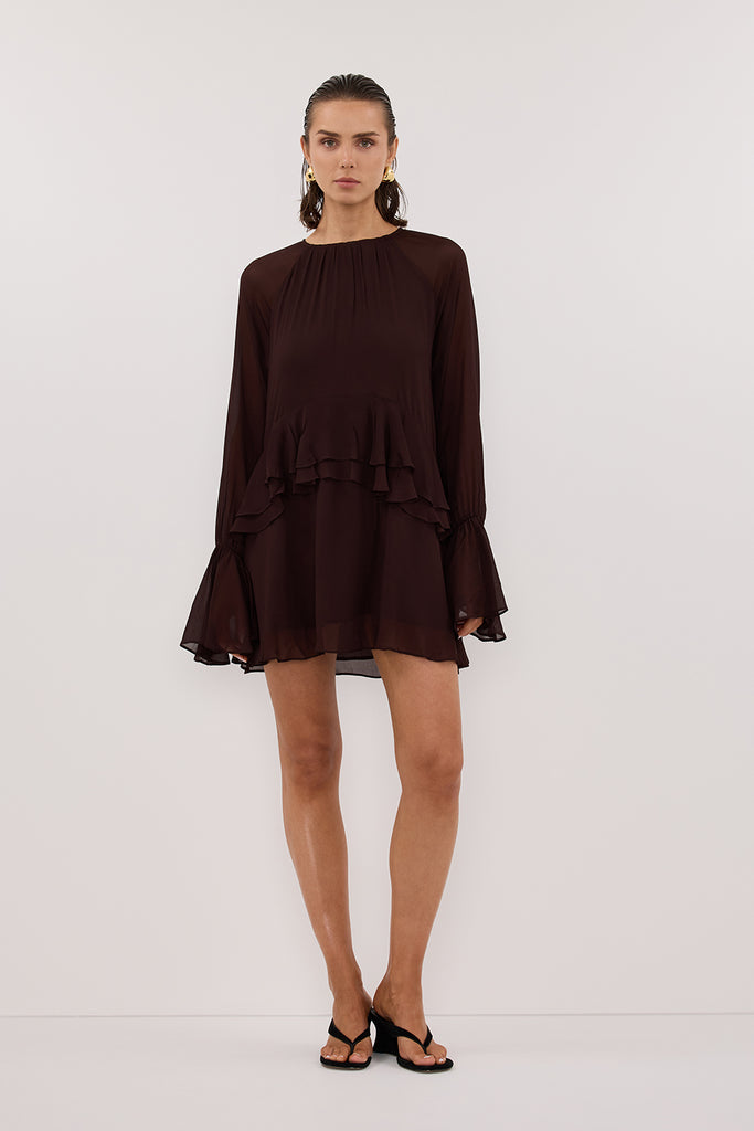 BODHI DARK CHOC GGT MINI DRESS | Dissh