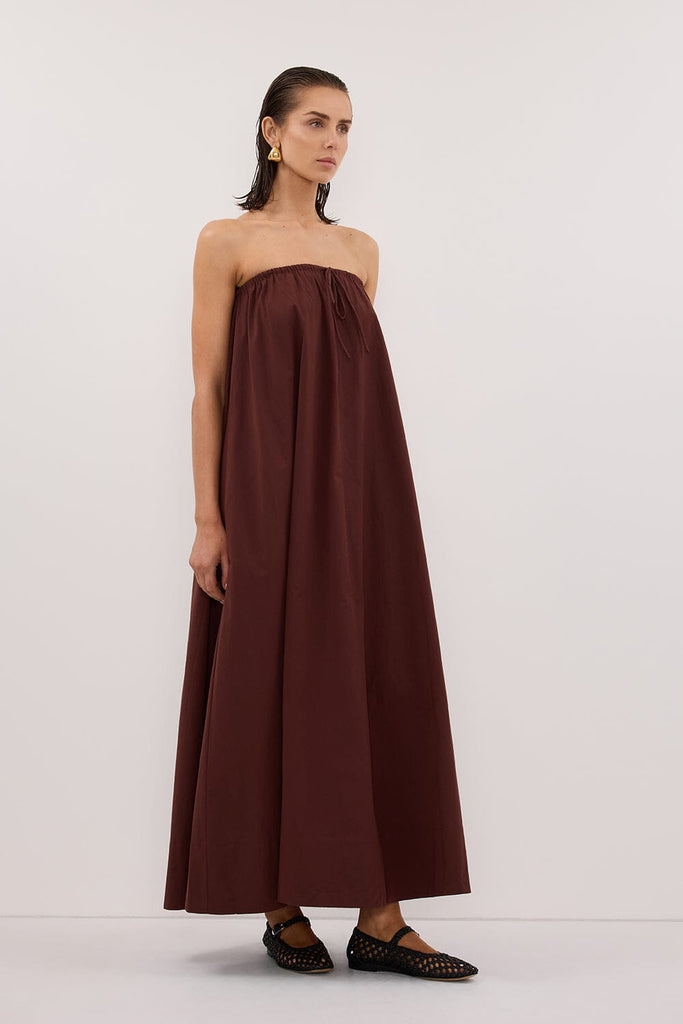 SOMMER CINNAMON POPLIN DRESS | Dissh