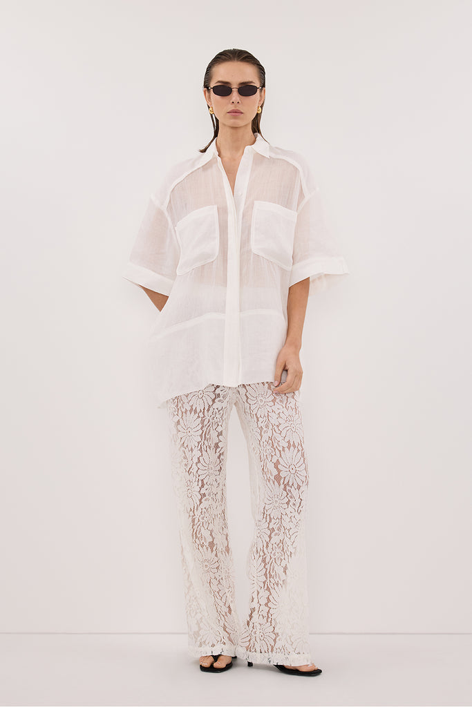 KAI WHITE RAMIE RESORT SHIRT | Dissh