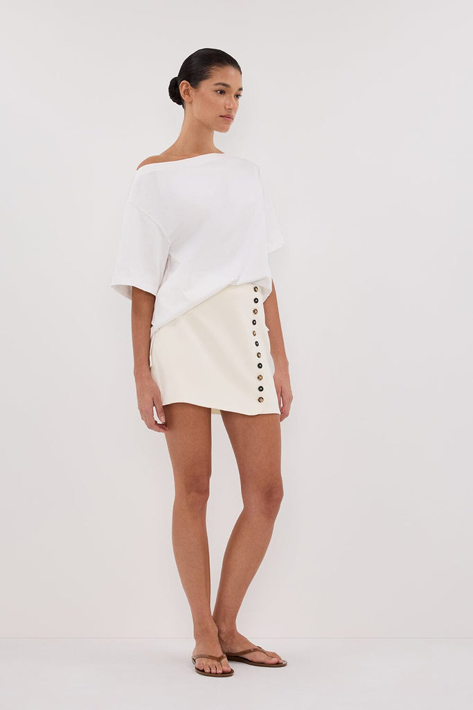 DEMI CREAM TAILORED SKORT | Dissh