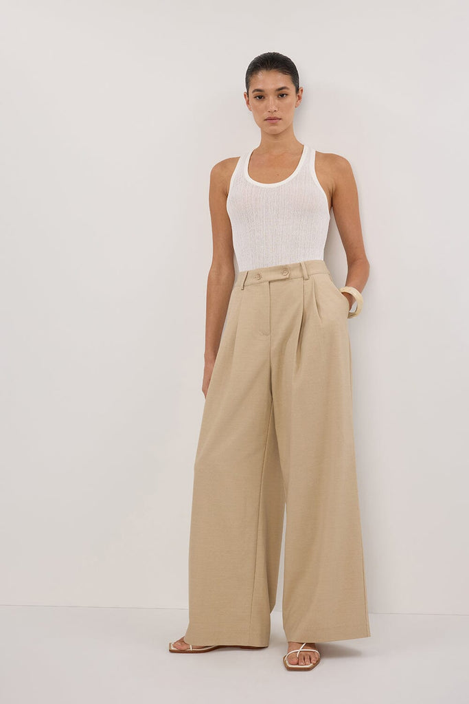 LOUIE NATURAL WIDE LEG PANT | Dissh
