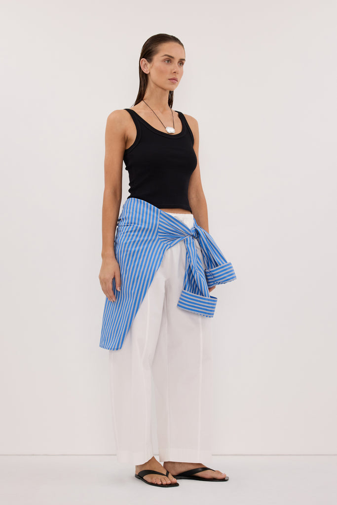 PHOEBE BLACK SCOOP NECK TANK | Dissh