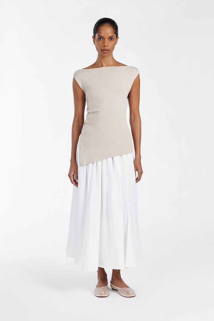 POPPY STONE ASYM LONGLINE TOP | Dissh