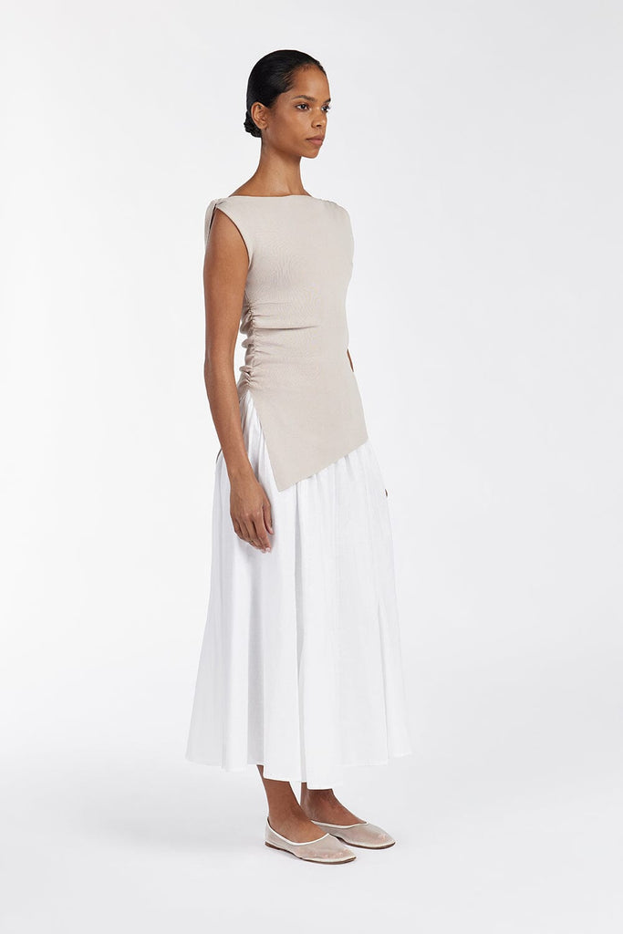 POPPY STONE ASYM LONGLINE TOP | Dissh