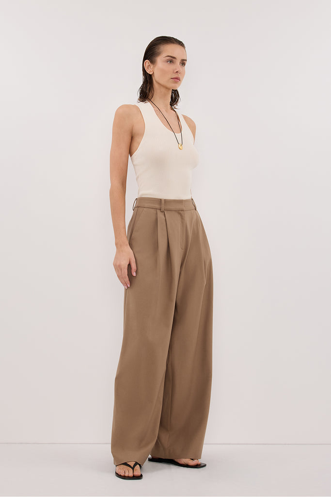 DEVIN CREAM RACER KNIT TANK | Dissh