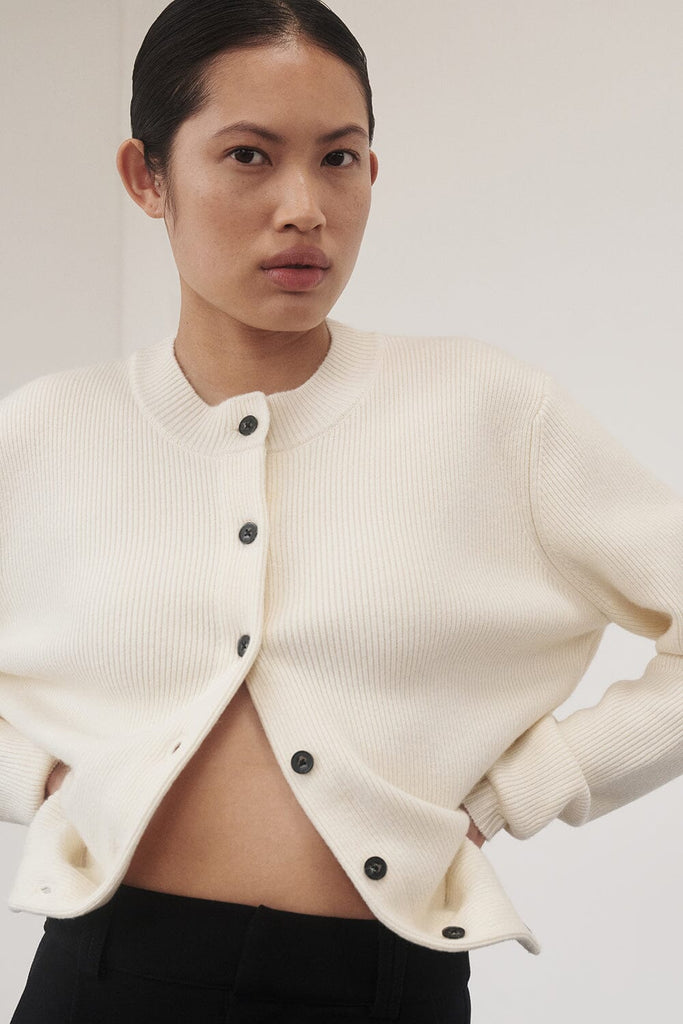 AXEL CREAM CASHMERE BLEND CARDIGAN | Dissh