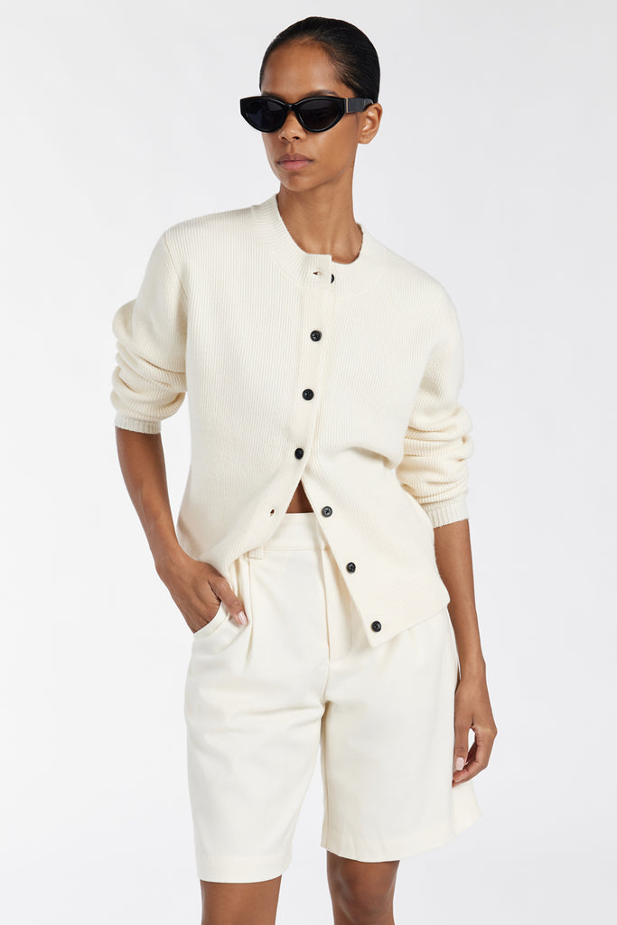 AXEL CREAM CASHMERE BLEND CARDIGAN | Dissh