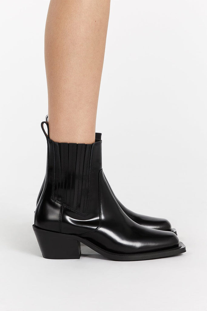 ALOHAS DENVER BLACK LEATHER BOOT | Dissh