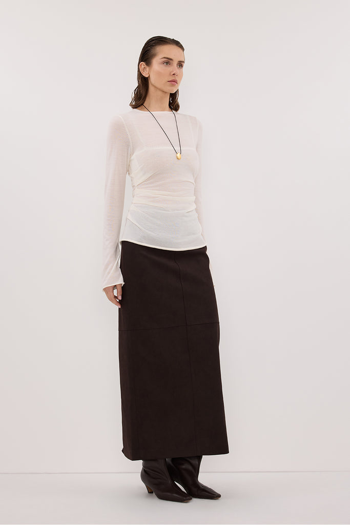 NICO OFF WHITE MERINO KNIT TOP | Dissh