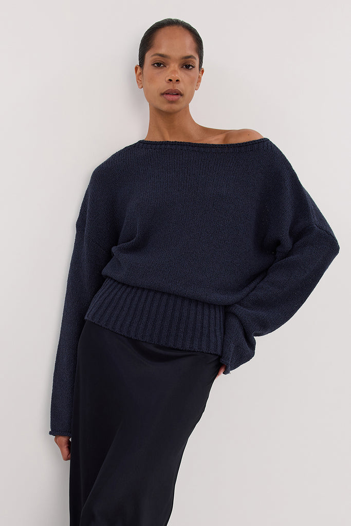 JULES INK LONG SLEEVE KNIT TOP | Dissh