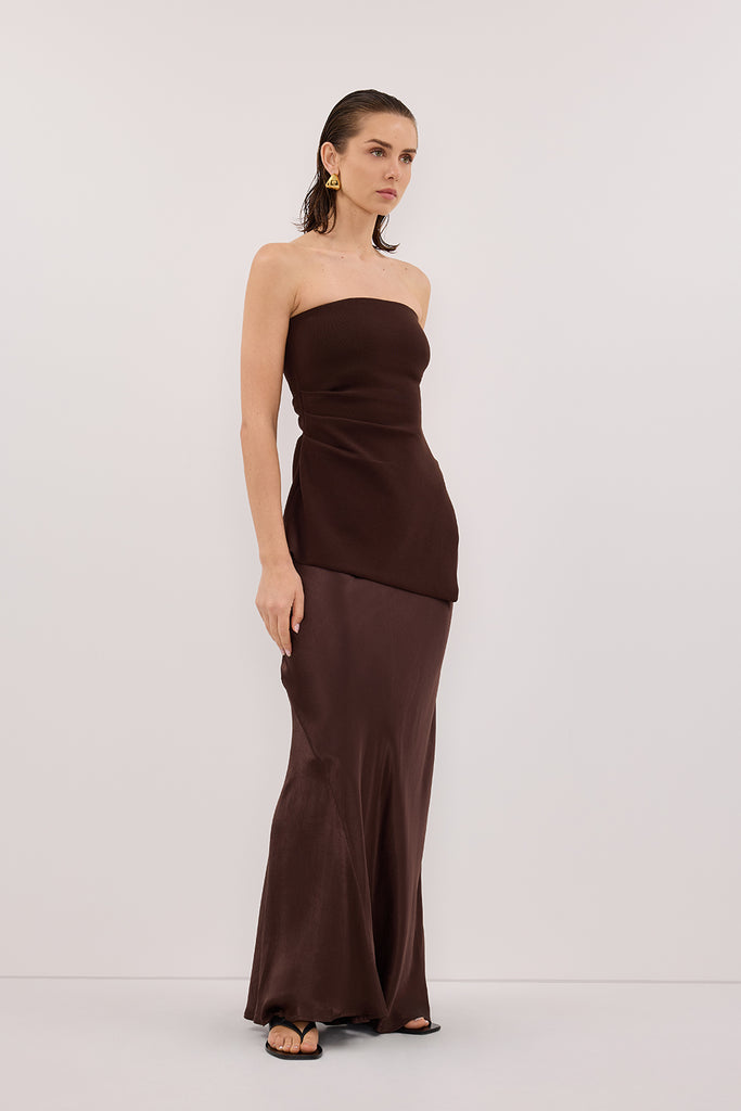 LUKE CHOC LONGLINE BANDEAU TOP | Dissh