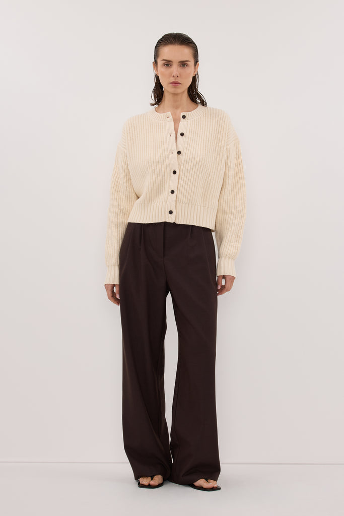 EVALINA SANDSTONE KNIT CARDIGAN | Dissh