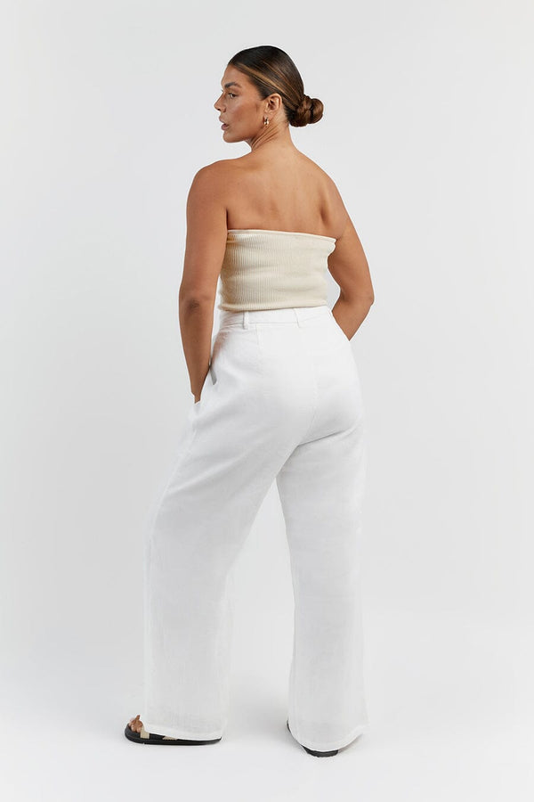 Anika Twisted Cream Knit Top Dissh